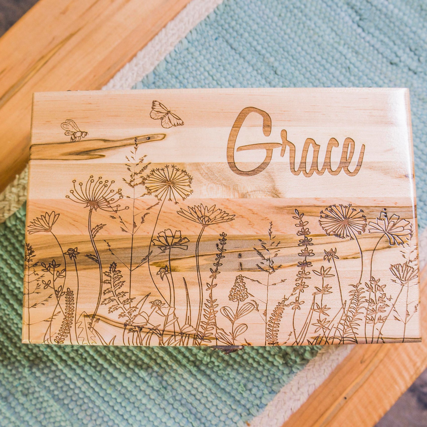 Custom Engraved Wooden Memory Box | Personalized Keepsake Boxes