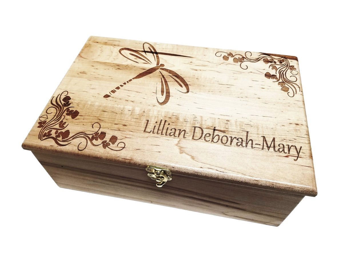 Custom Engraved Wooden Memory Box | Personalized Keepsake Boxes