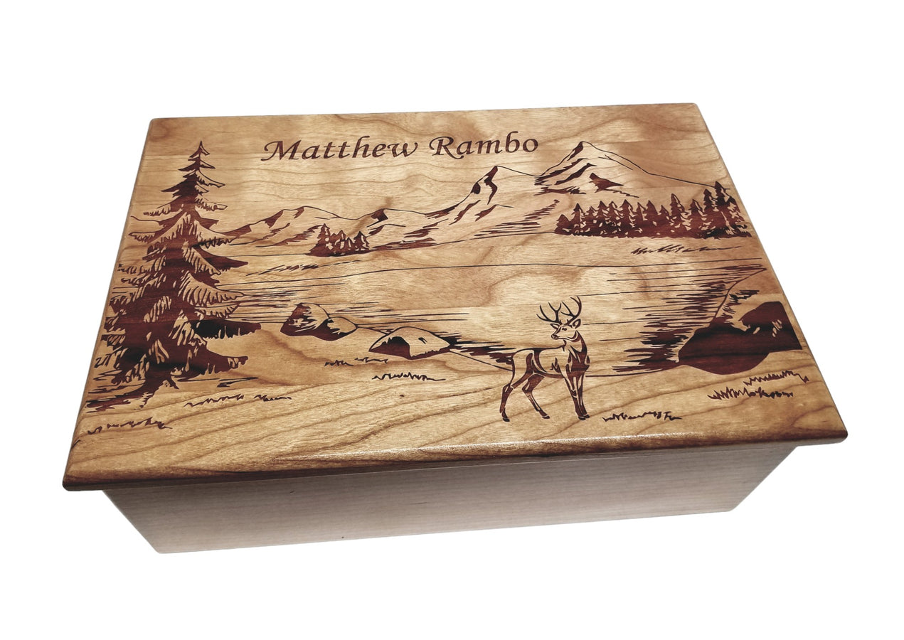 Custom Engraved Wooden Memory Box | Personalized Keepsake Boxes