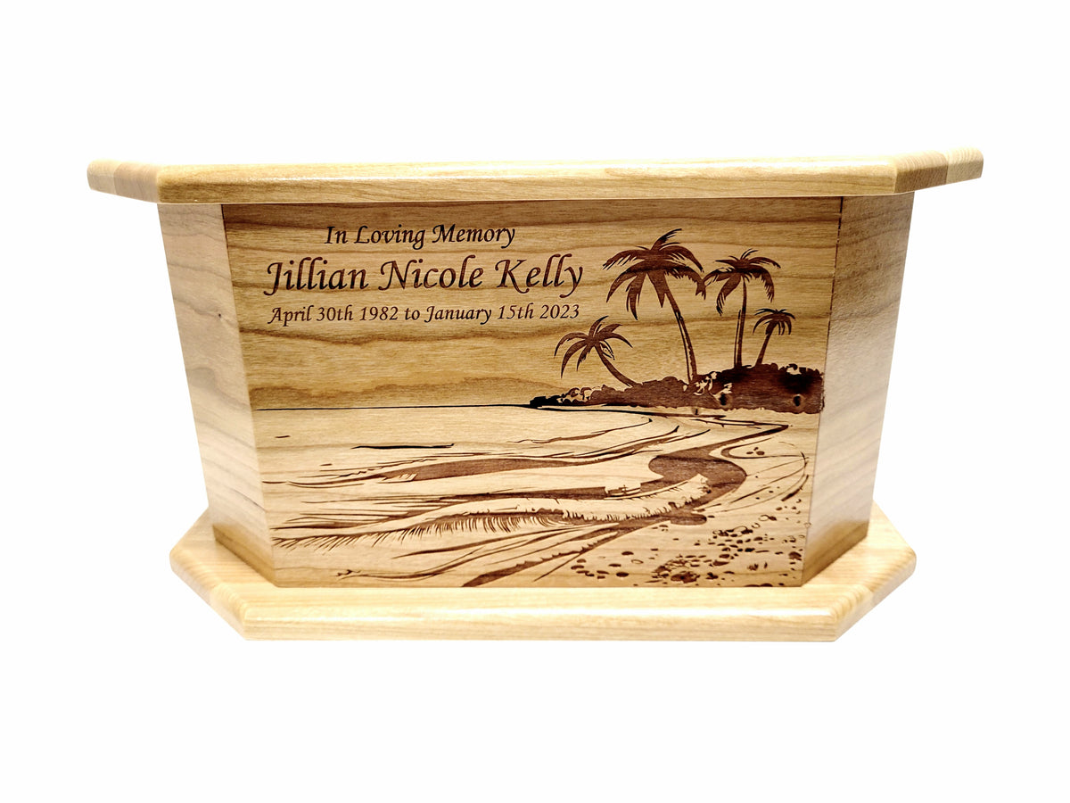 Custom Wooden Cremation Urn for Ashes | Personalized Engraving
