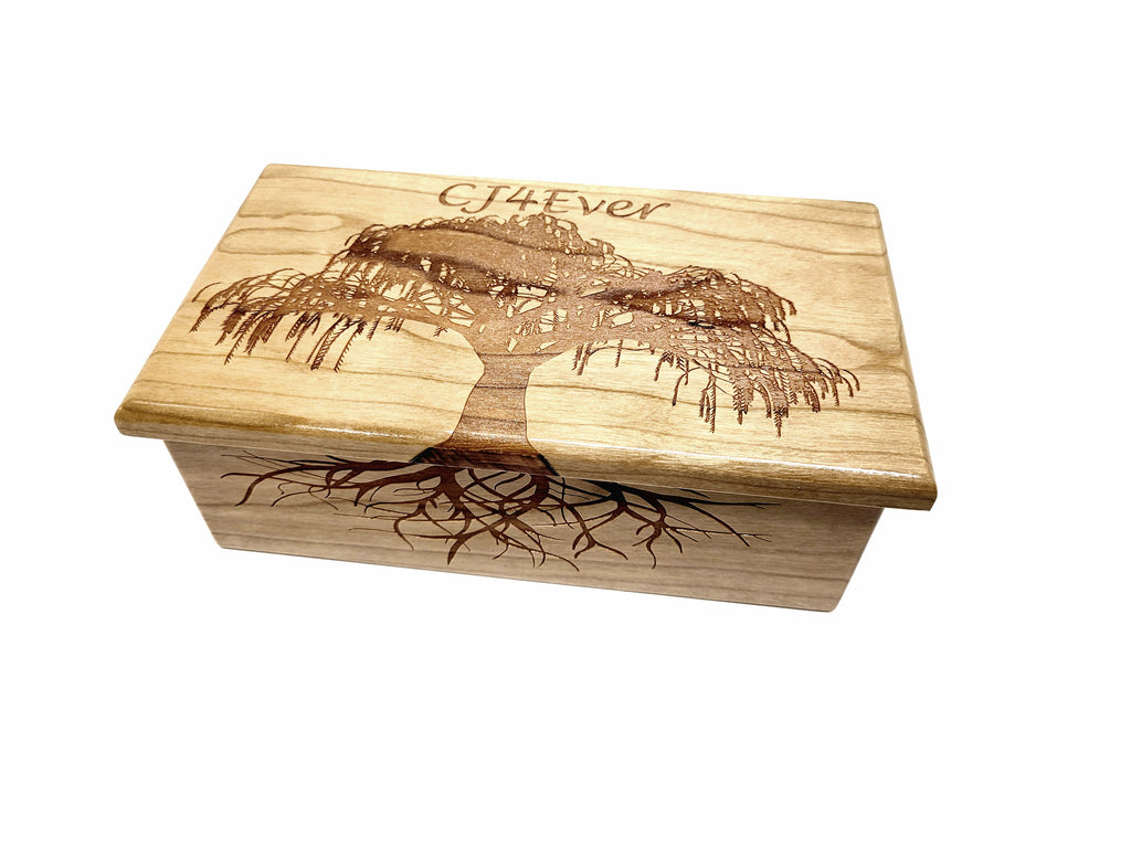Custom Engraved Tree of Life Traditional Wind Up Music Box Choose Song