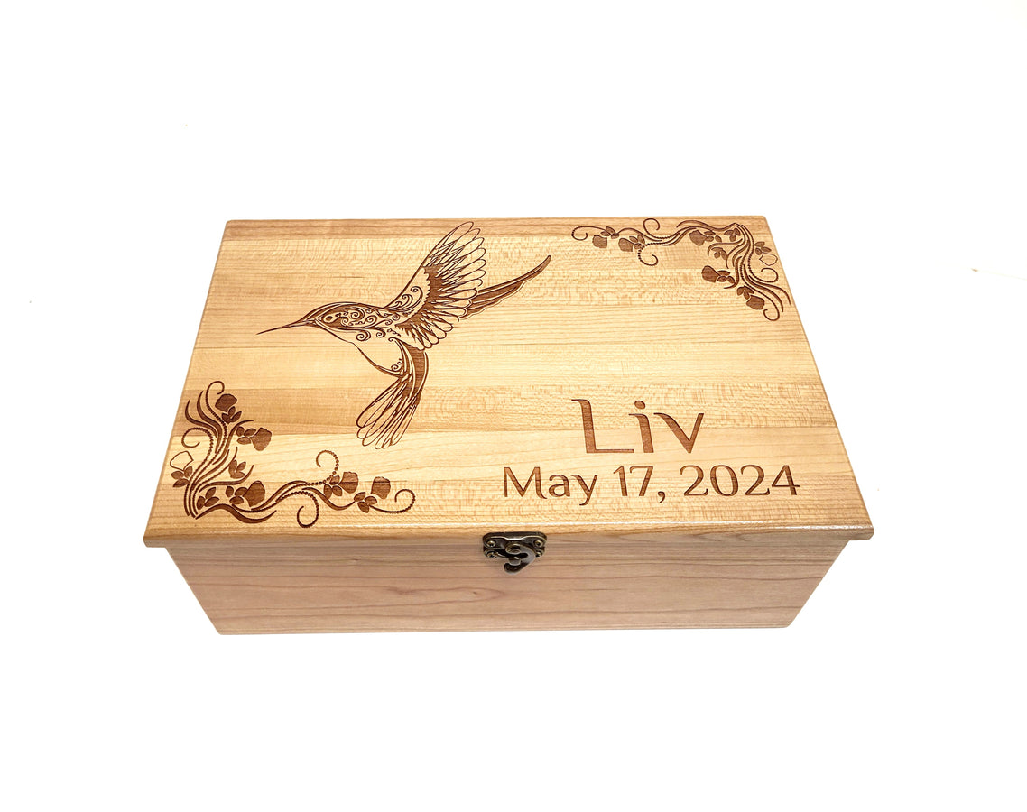 Custom Engraved Wooden Memory Box | Personalized Keepsake Boxes