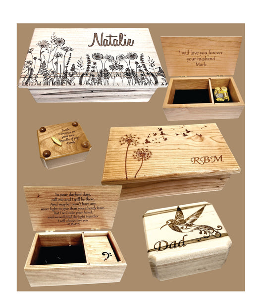 Personalized Music Boxes: Custom, Engraved, Electronic, & Mini