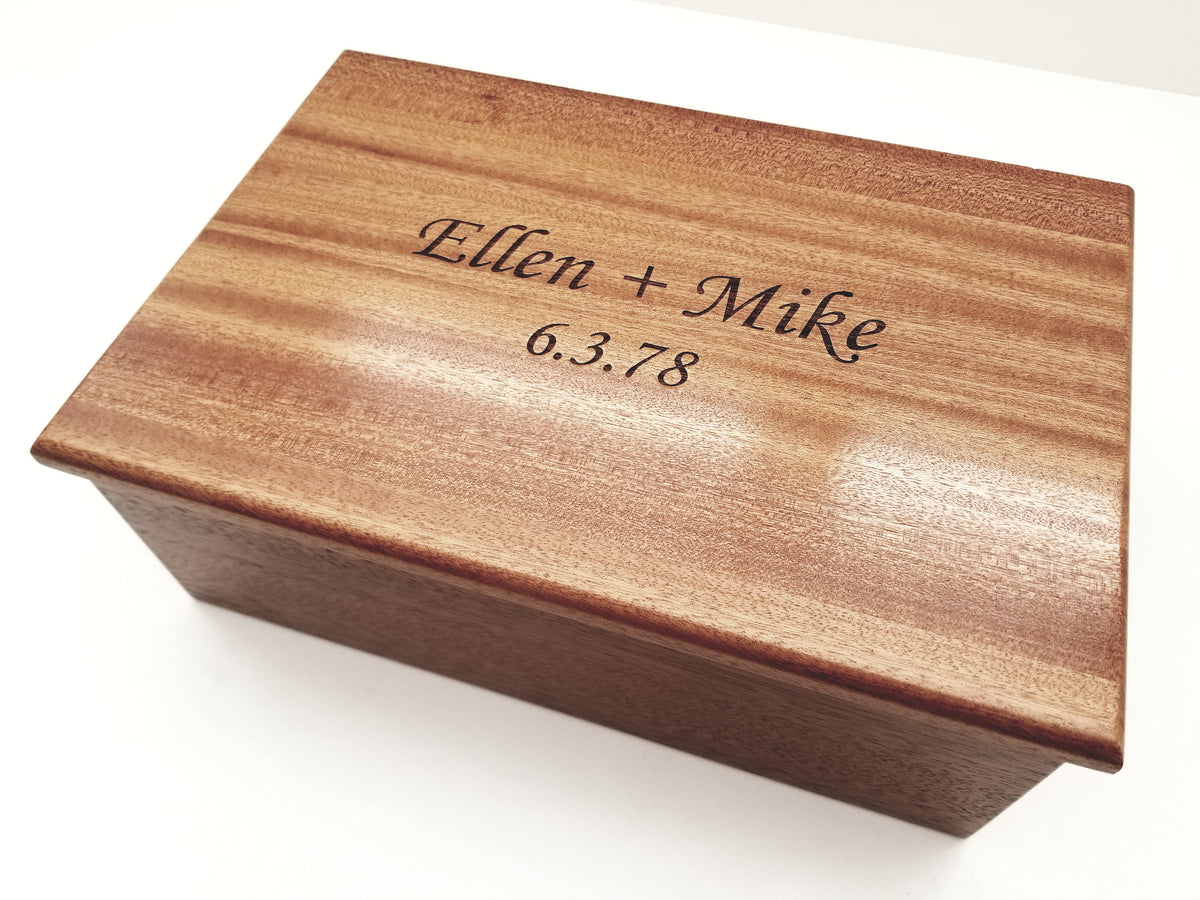 Custom Engraved Wooden Memory Box | Personalized Keepsake Boxes
