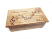 Music Notes Music Box Add Text, Personalized Custom Laser Engraved Tra