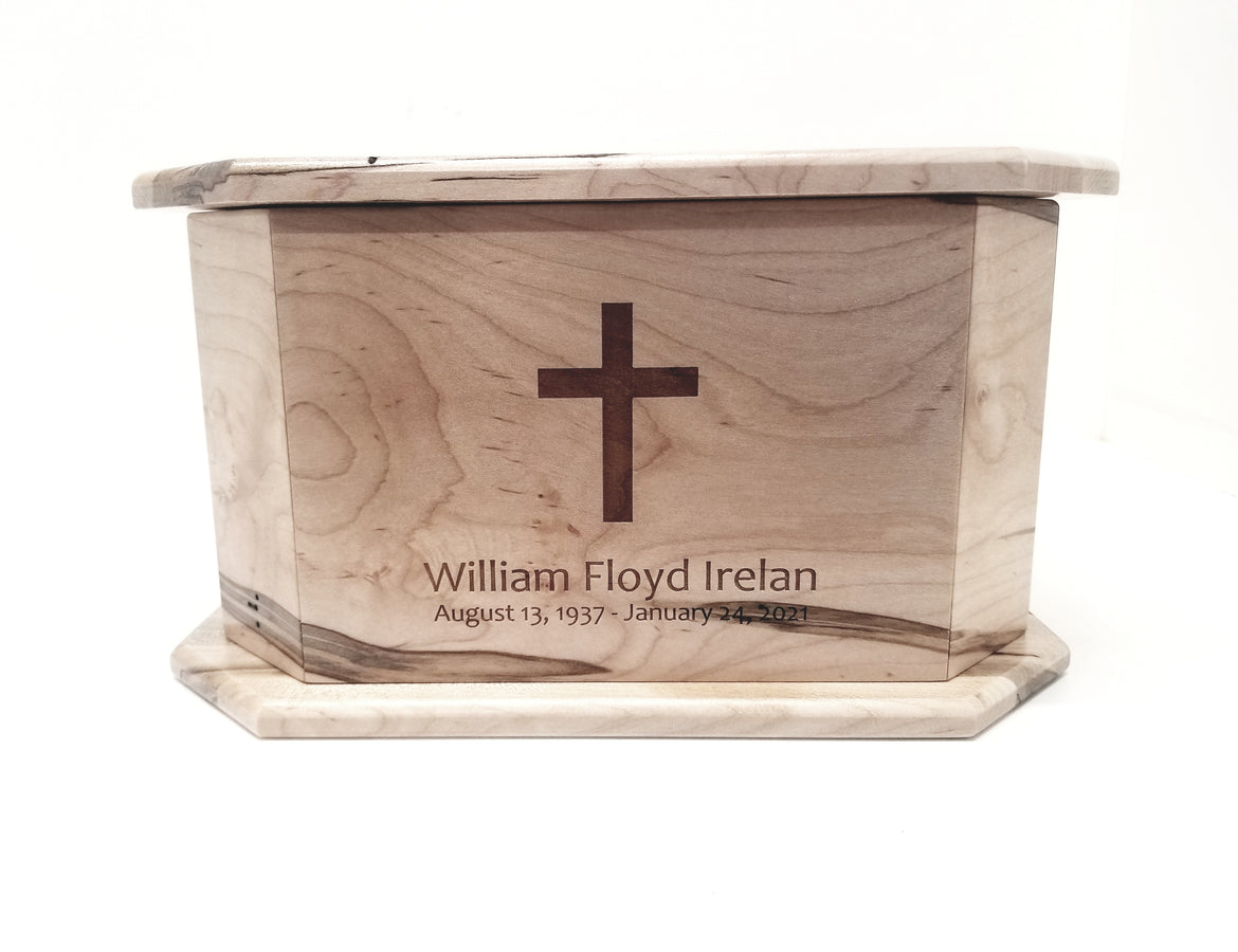 Custom Wooden Cremation Urn for Ashes | Personalized Engraving