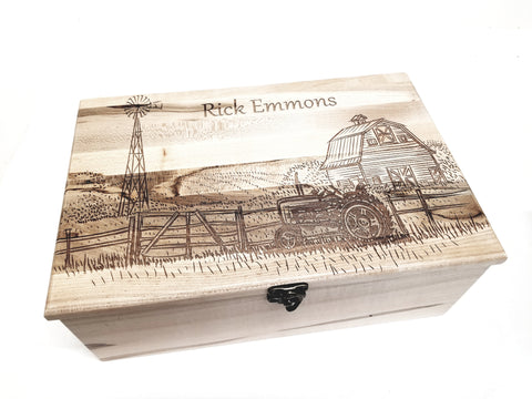 Custom Engraved Wooden Memory Box | Personalized Keepsake Boxes