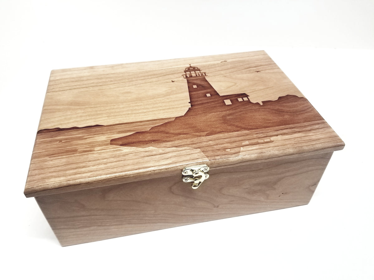 Personalized Lighthouse Memory Box