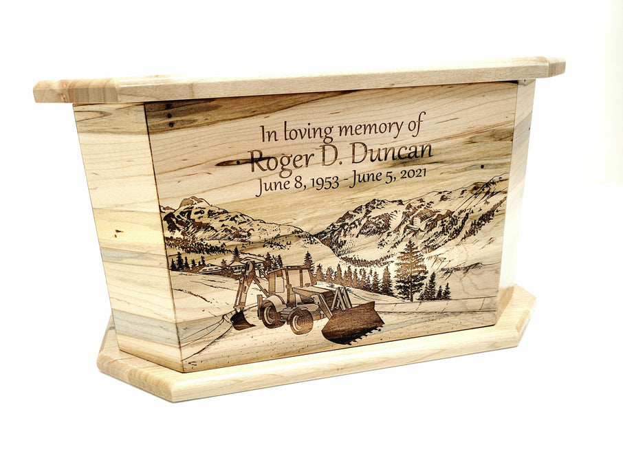 Custom Wooden Cremation Urn for Ashes | Personalized Engraving