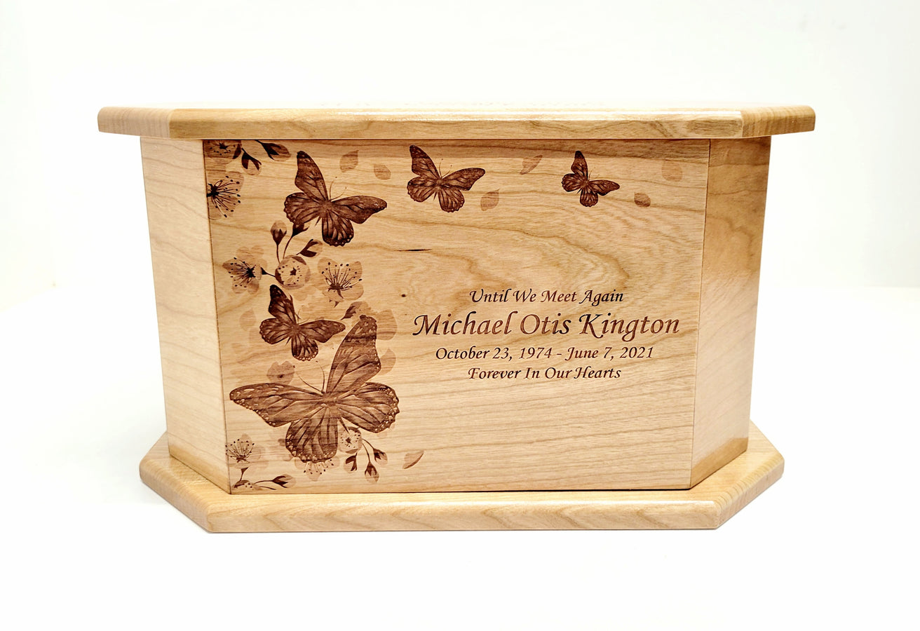 Custom Wooden Cremation Urn for Ashes | Personalized Engraving